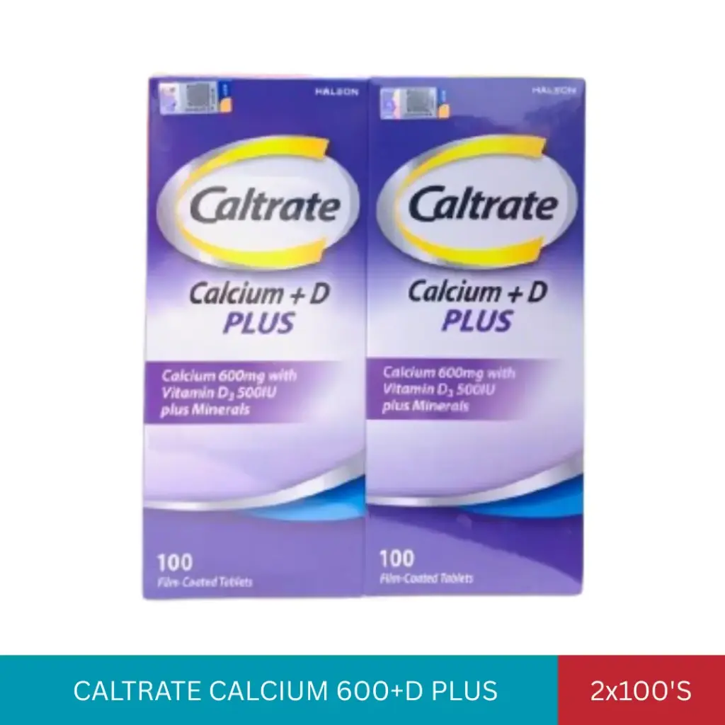 Caltrate Calcium 600 + D Plus Tablets | Bone & Teeth Health Supplement